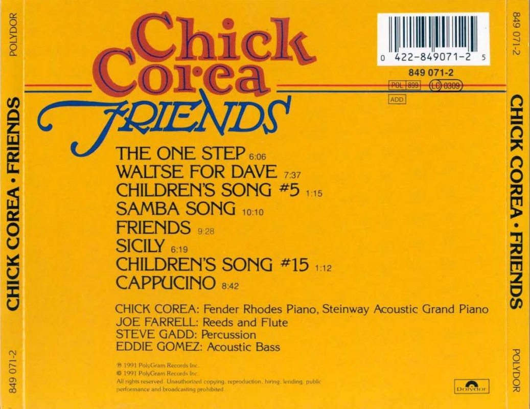 jazz GRITA!: Chick Corea - Friends (1978)